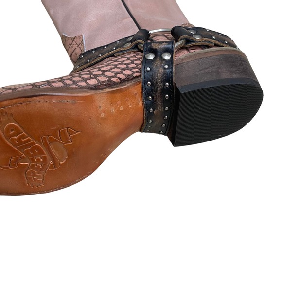 Freebird by Steven | Shoes | Freebird By Steven Lusitano Pink Western Cowgirl Long Boots Sz 9 ...